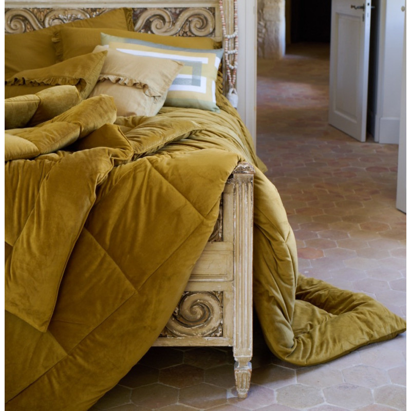 Moki Couvre lit velours matelassé - Vent du sud - Linge Mat